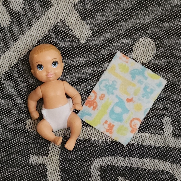 Barbie | Toys | Barbie Caucasian Baby With Diaper Blanket From ...